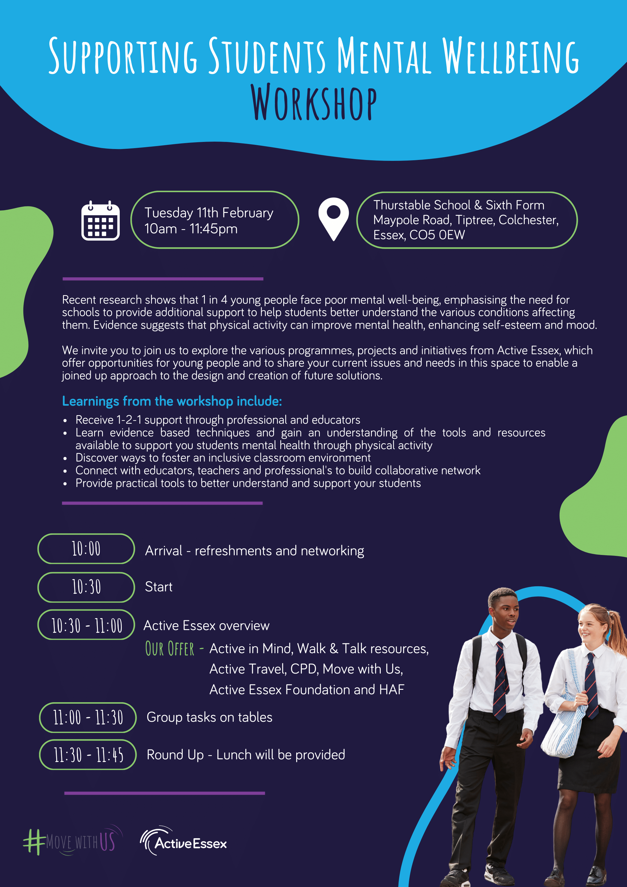 Workshop - Supporting Students Mental Wellbeing - Active Essex